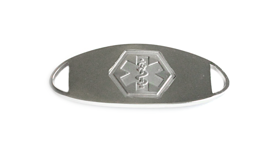 Stainless Steel Silver Medical ID Tag